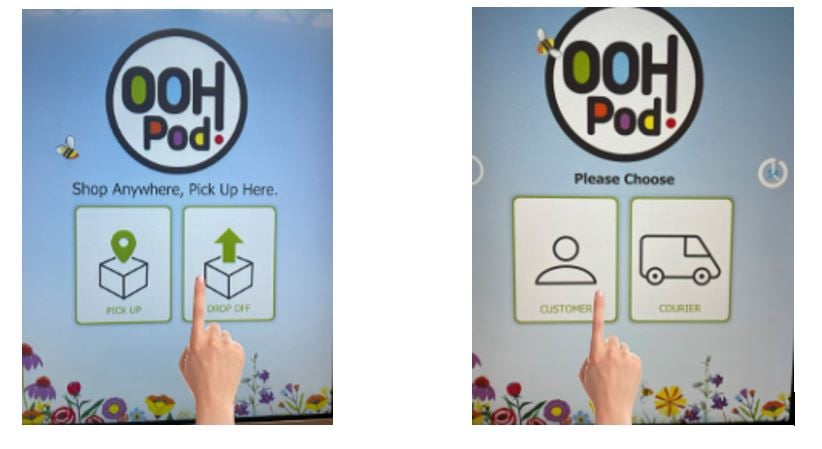 How do I send or return a DHL parcel from an OOHPod locker?