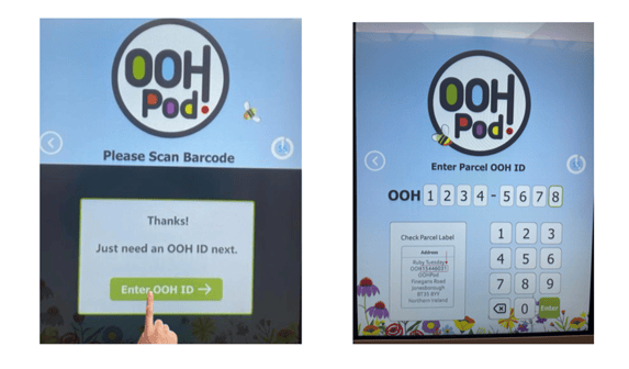 How to drop off a parcel using an OOH-ID